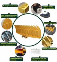 China Q345B Excavator Root Rake Heavy Duty Root Rake For Large Land Clearing Jobs for sale