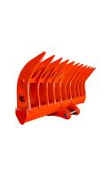China 10-20T Root Rake For Excavator  sweeping long bulky debris left on the ground for sale