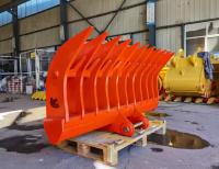 China 10-20T Root Rake For Excavator  sweeping long bulky debris left on the ground for sale