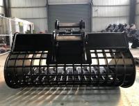China Heavy Duty Skeleton Skid Steer Bucket For Debris Sorting 1-50T for sale