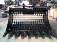 China Heavy Duty Skeleton Skid Steer Bucket For Debris Sorting 1-50T for sale