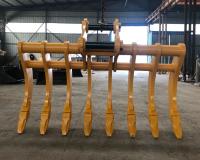China Heavy Duty Steel Excavator Root Rake Excavator Rake Attachment For Root Removal for sale