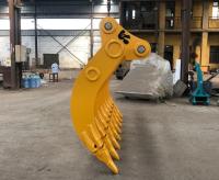 China Heavy Duty Steel Excavator Root Rake Excavator Rake Attachment For Root Removal for sale