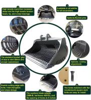 China Q355 Skeleton Bucket Designed For Backhoe Excavators Landscaping for sale