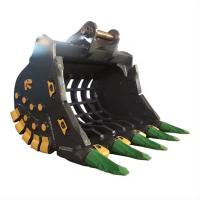 China HARDOX450 1-50 Ton Excavator Sieve Bucket For Mining Operations Land Grading for sale