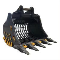 China Versatile Excavator Skeleton Rock Bucket With Customized Design And Q460 Material for sale