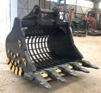 China Versatile Excavator Skeleton Rock Bucket With Customized Design And Q460 Material for sale