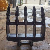 China Easy Attachment and Customizable Options for Caterpillar Excavator Root Rake for sale