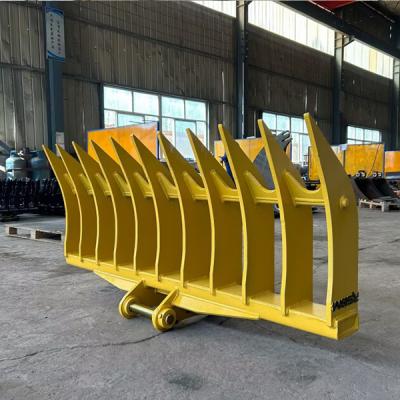 China Support OEM Excavator Digging Rake with Curved Teeth for sale