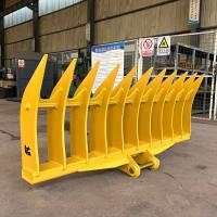 China Excavator Root Rake for Land Clearing Width 1200mm-2400mm Teeth No 6-12 for sale