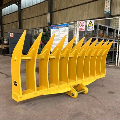 China Excavator Root Rake for Land Clearing Width 1200mm-2400mm Teeth No 6-12 for sale