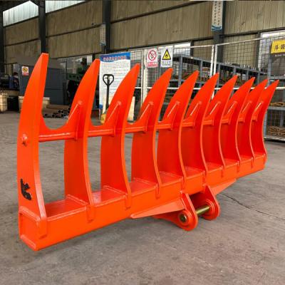 China 1200mm-2400mm Width Excavator Root Rake for Landscaping Range 300-10000 for sale