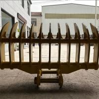 China 250 Lbs Shipping Weight Excavator Attachable Root Rake with 6-12 Teeth for sale