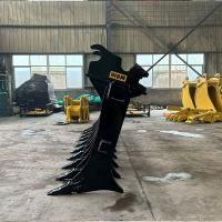 China Ground Shipping Excavator Root Rake 1200mm-2400mm Strength Steel for sale