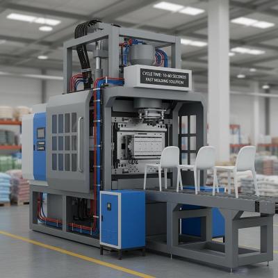 China 37 plus 30 kilowatt pump motor power plastic chair molding machine cycle time 10 to 60 seconds and fast molding solution for sale