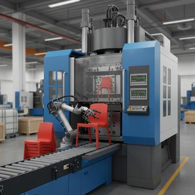 China Cycletime 30-60 Seconds Plastic Chair Injection Moulding Machine Ejector Tonnage 110 Plastic Chair Manufacturing System for sale