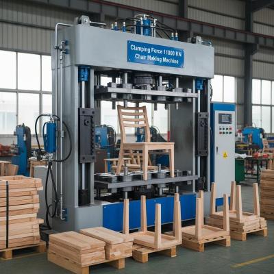 China Clamping Force 11000 KN Chair Making Machine Heavy Duty Equipment Suitable for Industrial Production of Wooden Chairs for sale