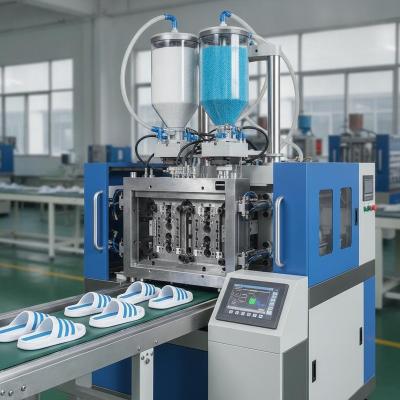 China Injectionunit Two Separate Injection Units pvc two color injection molding machine slipper optimized for fast cycle times and output for sale