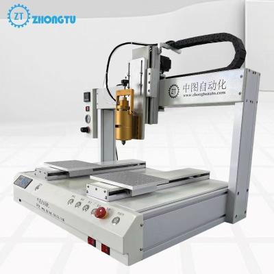 China 220V/50Hz Desktop Installation Dispenser Robot Hot Melt Glue Dispensing Machine for Glass With Frame for sale