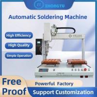China 200-480C Soldering Iron Temperature Range Single Head Double Stations Desktop Automatic Soldering Machine for sale