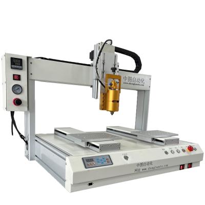 China Double Platform Hot Melt Glue Dispenser Machine Automated 0.4-0.6Mpa for sale