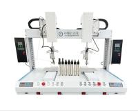 China Air Source 0.4-0.6MPA Double Heads Double Stations Automatic Tin Soldering Robots with PLC Control System for sale