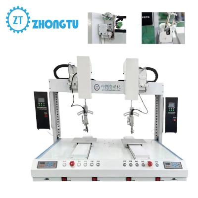 China Dual Heads Dual Platforms Fully Automatic Tin Welding Machine for PCBA for sale