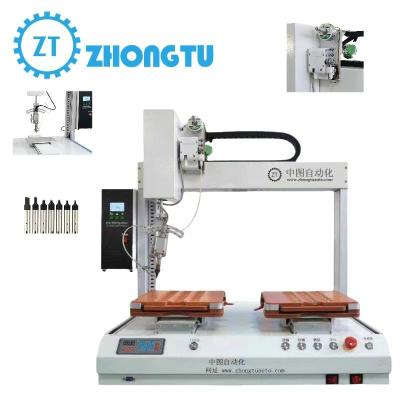China The Efficient Single-Head Dual-Platform Automatic Soldering Machine Ensures Production Continuity for sale