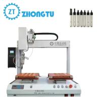 China The single soldering iron head dual-station fully automatic soldering machine enables rapid and precise connection between the light-emitting diodes and the circuit boards. for sale