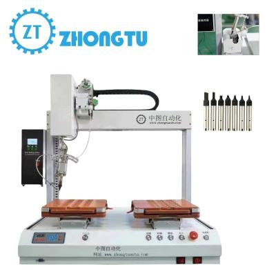 China Four-Axis Single-Head Dual-Platform High-Precision Automatic Soldering Machine for sale