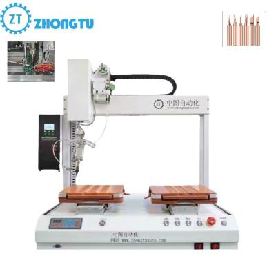 China USB Cable Wire Soldering Machine with AC 110-230V Voltage and 1.5kg Soldering Iron Stand Weight for sale