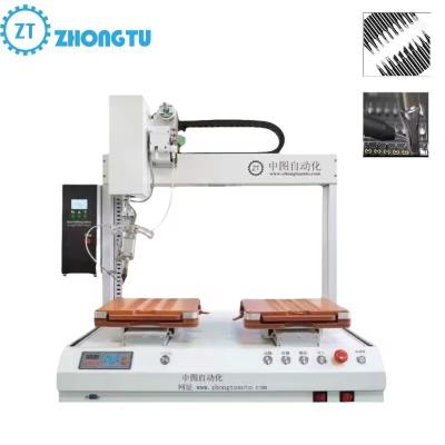 China Single Head Dual Stations Soldering Machine for PCB Board LED Lights Switch Connector ±0.02mm Repeatability Accuracy for sale