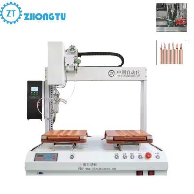 China Accurate Double Working Station Automatic Soldering Machine for PCB Board Soldering for sale