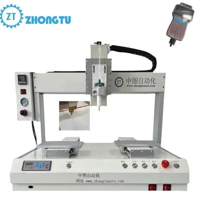 China Zhongtu 3 Axis Desktop Solder Paste Liquid Silicone Uv Epoxy Resin Hot Melt Cnc Automatic Glue Dispenser Dispensing Machine Robot for sale