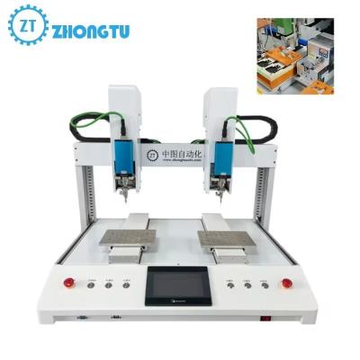 China Double Station Double Head Automatic Screw Machine in Silver Stainless Steel for sale