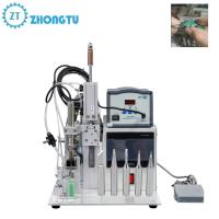 China Semi-automatic Electronic Components LCD Welding Machine with Conical Tip Shape Detachable Soldering Iron for sale