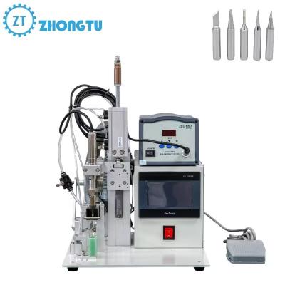 China 220V Semi Automatic Tin Soldering Machine with 40×40×50cm Compact Design Detachable Soldering Iron Holder and Metal Stand for sale