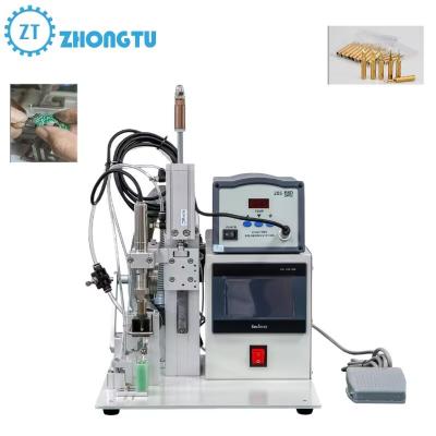 China Semi-automatic Welding Wire Machine Manual   Solder Spot Welding Small Soldering Equipment for sale