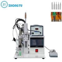China Semi-automatic Electronic Components Wire Soldering Machine With Stripping Accuracy ±0.2cm And Temperature Range 200-450C for sale