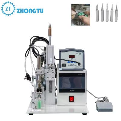 China Portable Semi Automatic Soldering Machine with 200-450℃ Temperature Range for PCB LED Strip and USB Data Cable for sale
