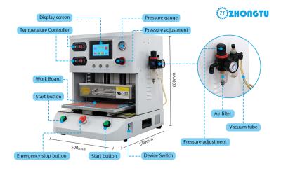 China Universal 16 Inches 500W Power OCA Vacuum Laminator for LCD Screen Repair for sale