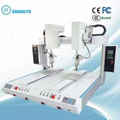 China Dual Heads and Stations Automatic Soldering Equipment Cheap Soldering Robot for Factory for sale