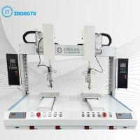 China Dual Heads Desktop Automatic Solder Machine Rotation Axis Soldering Iron Machine for sale