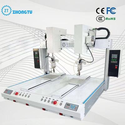 China Automatic Soldering Machine Double Station Table Double Head Manufacturers Rotary Soldering Machine for PCB for sale