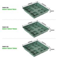 China BAOZHEN Square Plastic Hydroponic Flower Pot Tray 4 Pack Seedling Mold for Garden Planting for sale
