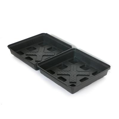 China Square HDPE Plant Tray 4-Pack Roof Terrace Garden Pot Planter for Outdoor Propagator Kits for sale