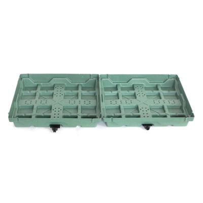 China Square HDPE Plastic Garden Flower Pot Planter for Roof Greening 4-Pack Black White Green for sale