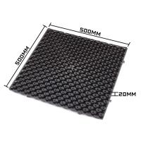 China HDPE Dimpled Green Roof Garden Foundation Membrane 500x500x20mm 4 pcs per sqm for sale