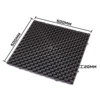 China HDPE Interlocking Drainage Board 500x500x20mm Green Black for Water Management for sale