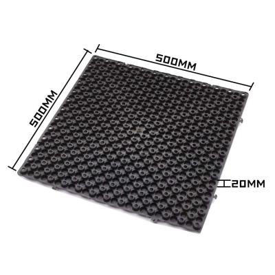 China HDPE Interlocking Drainage Board 500x500x20mm Green Black for Water Management for sale